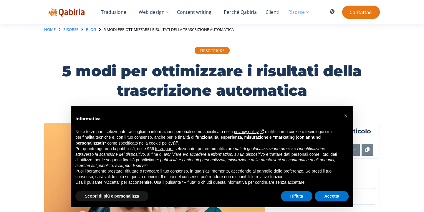 5 modi per ottimizzare i risultati della trascrizione automatica | Consulenza tecnologica e ...